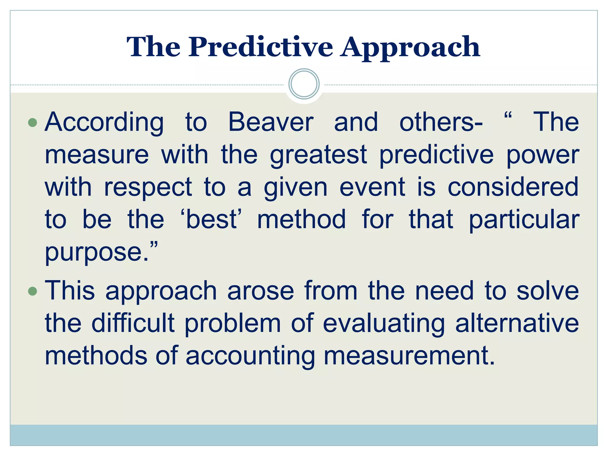 Formulation of Predictive and Positive theory | PPTX