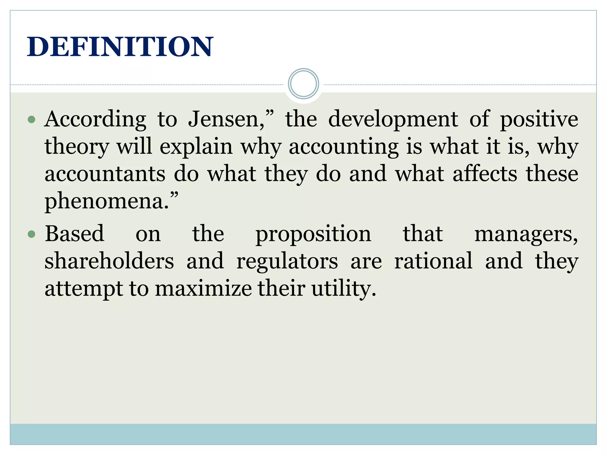 Formulation of Predictive and Positive theory | PPTX