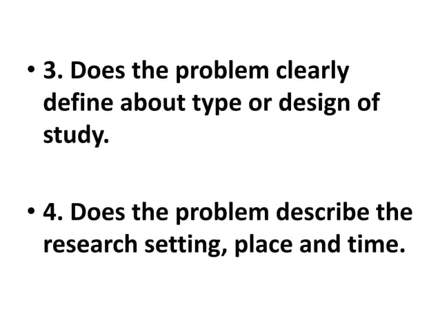 FORMULATION OF RESEARCH PROBLEM | PPTX | Science