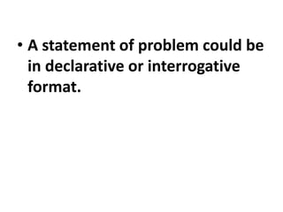 FORMULATION OF RESEARCH PROBLEM | PPTX