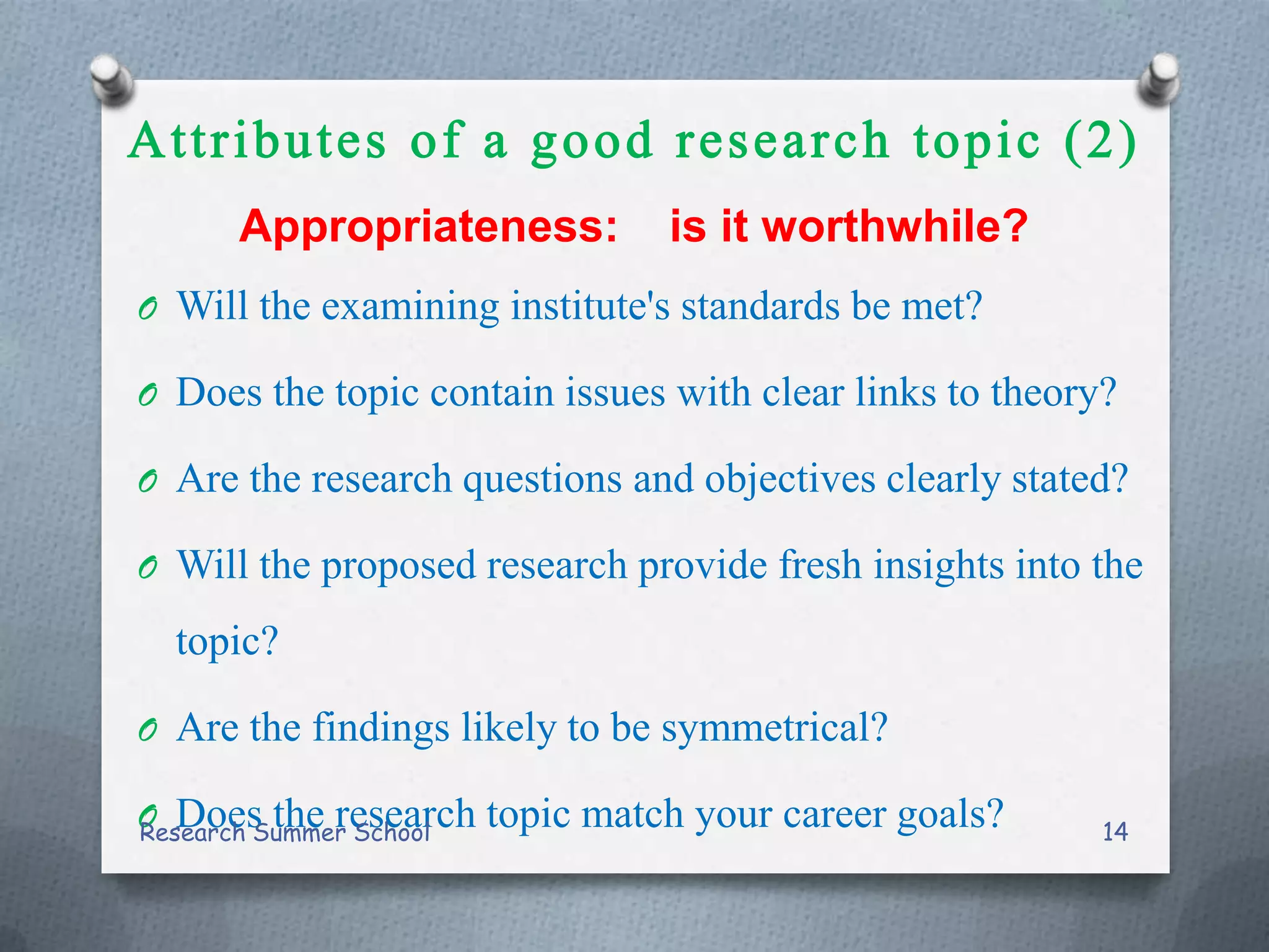 Formulation of research questions | PPTX