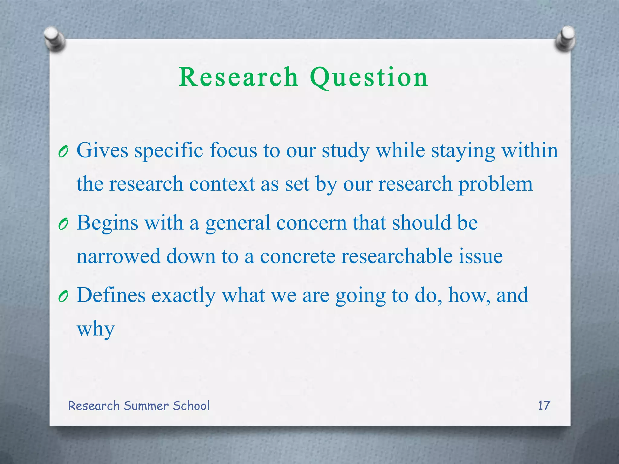 Formulation of research questions | PPTX
