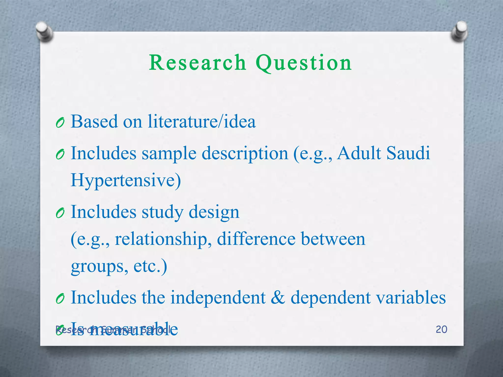 Formulation of research questions | PPTX