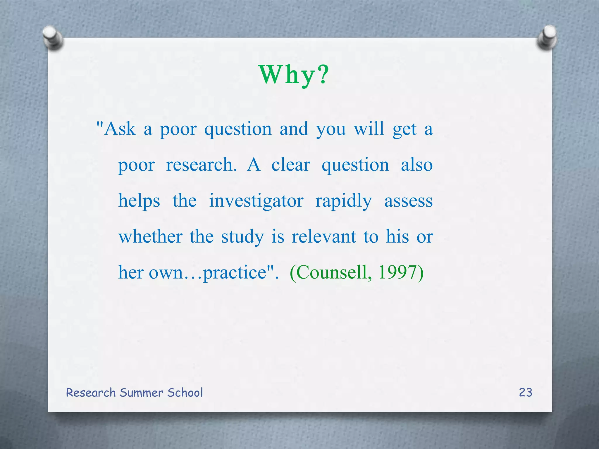 Formulation of research questions | PPTX