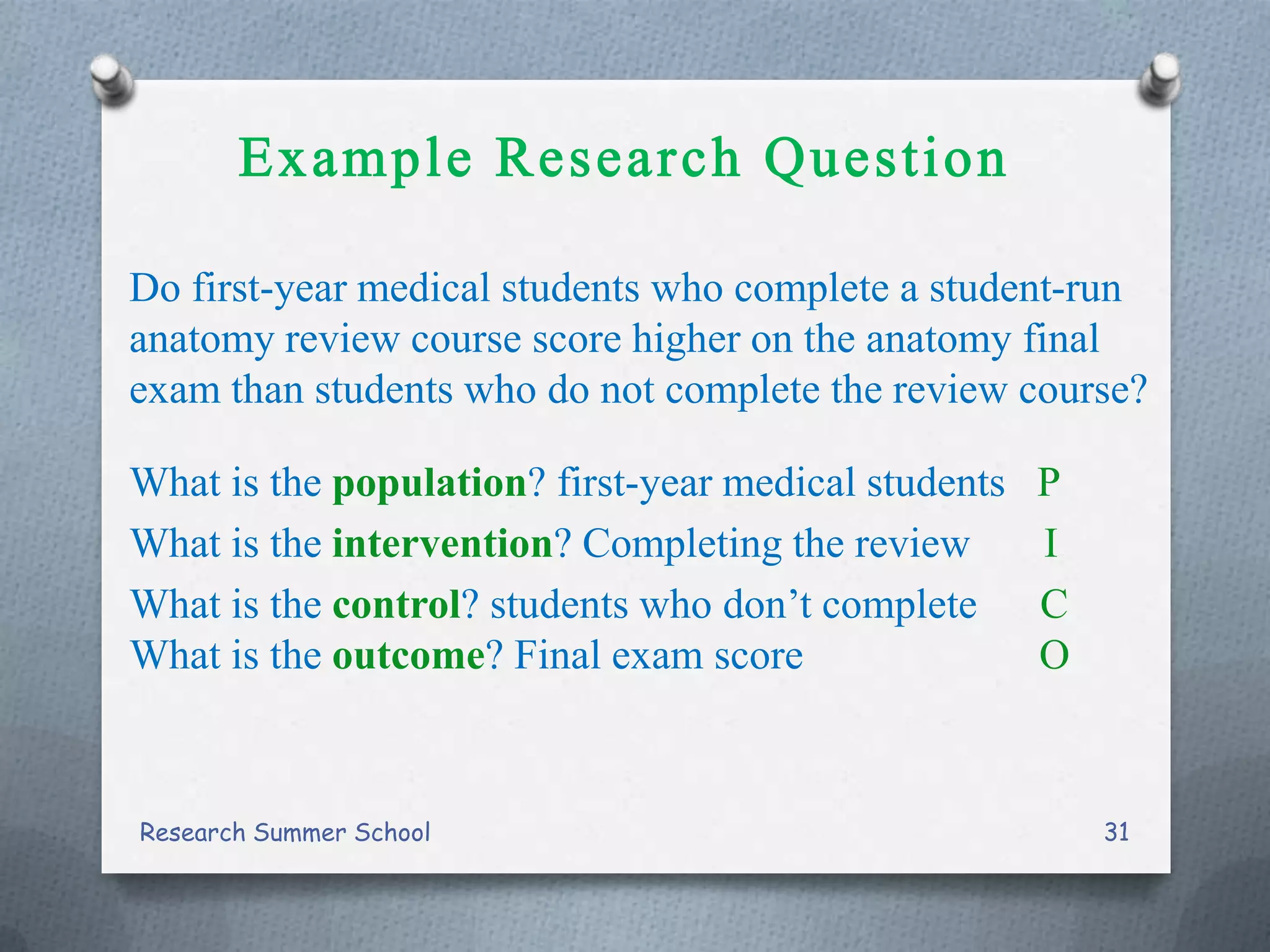Formulation of research questions | PPTX