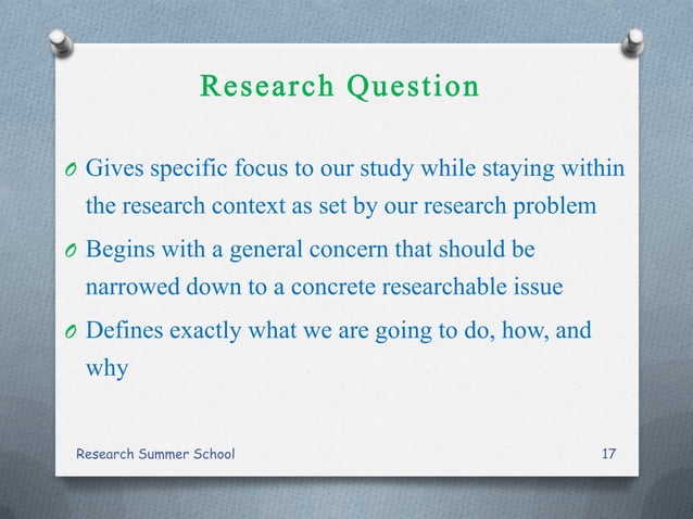 Formulation of research questions | PPTX