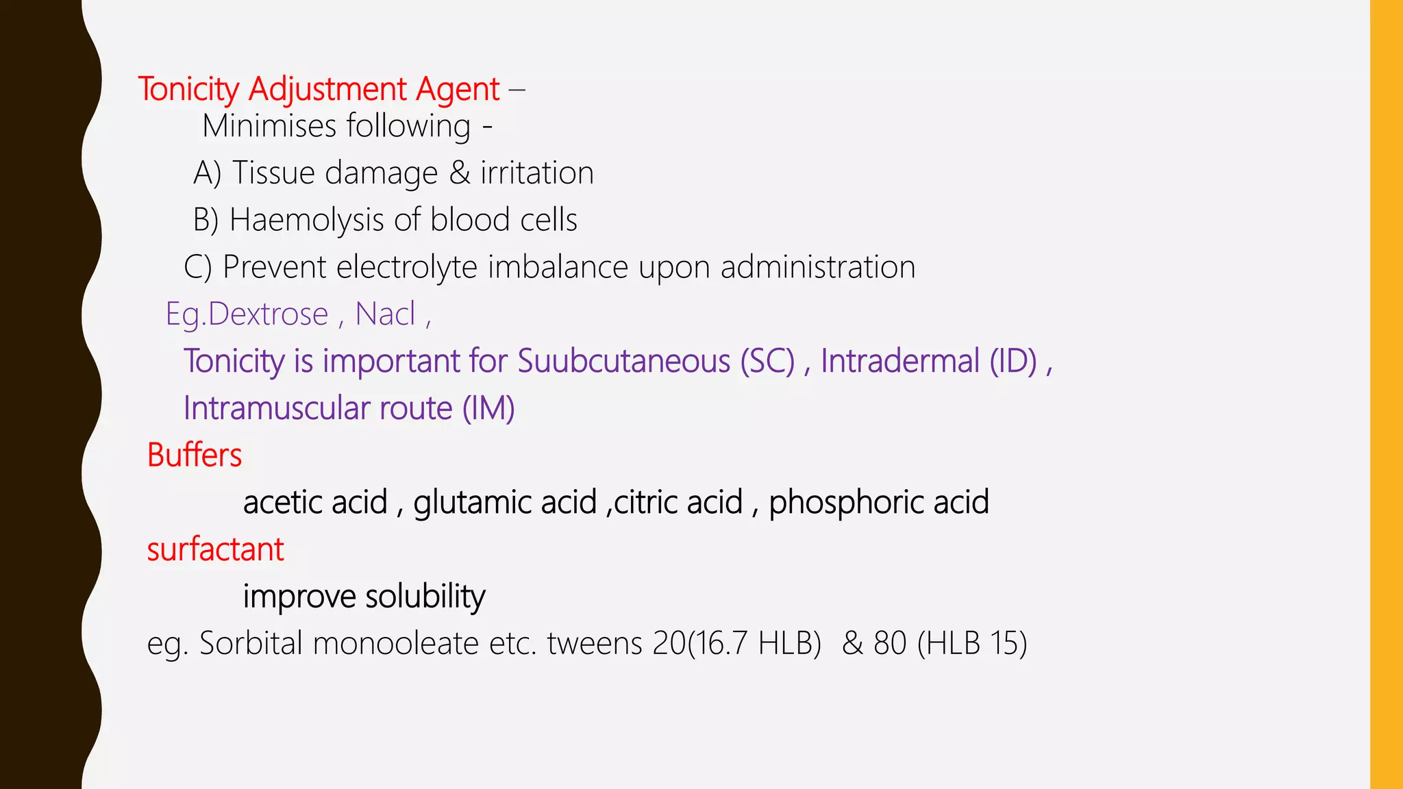 Formulation of small & large volume parenteral | PPTX