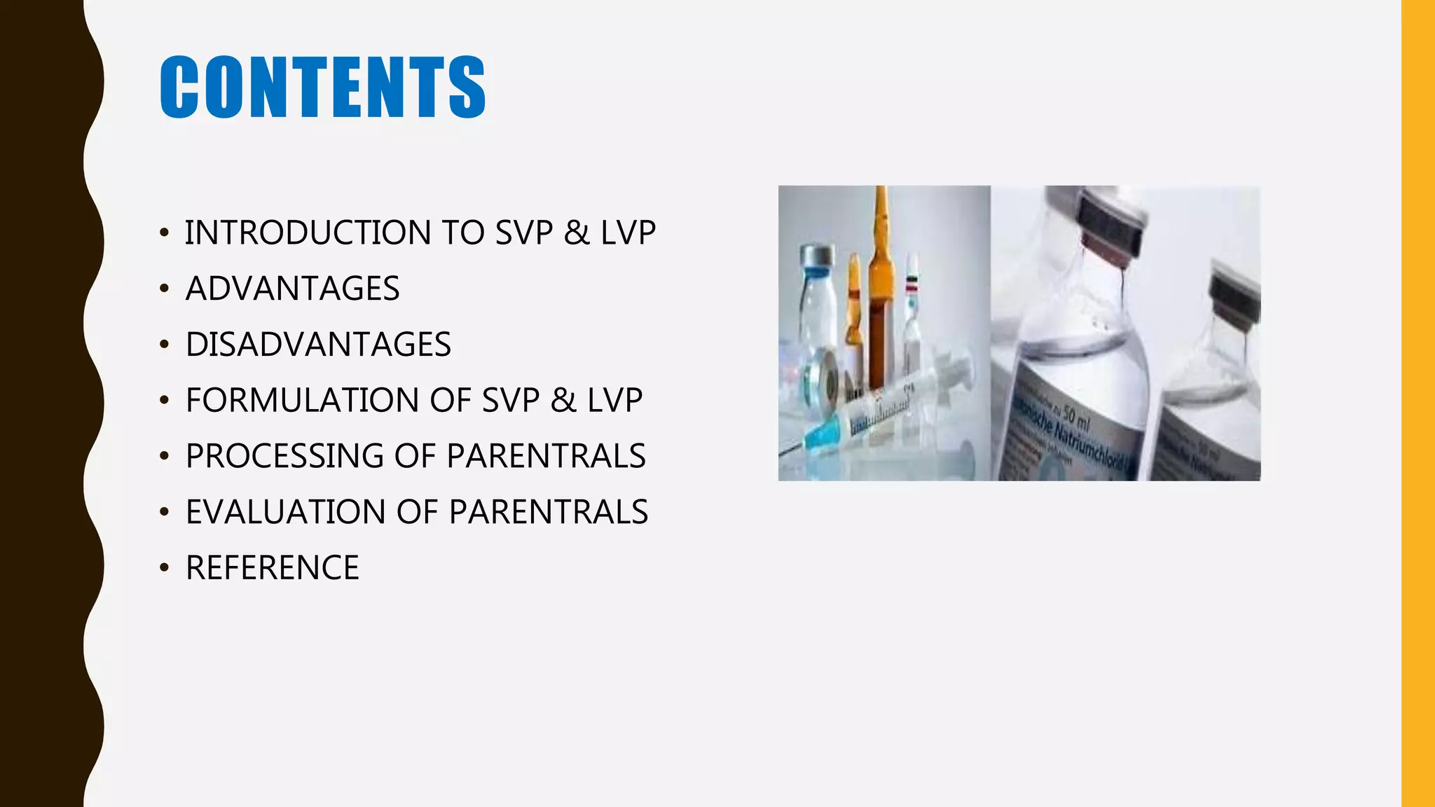 Formulation of small & large volume parenteral | PPTX