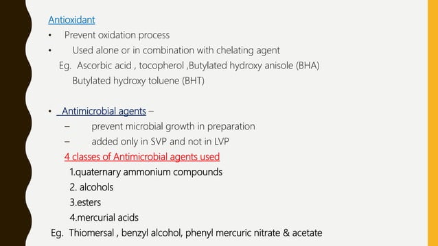 Formulation of small & large volume parenteral | PPTX | Pharmaceutical ...