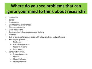Formulation of the research probleme Dr. SC sharma | PPTX