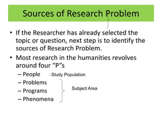 Formulation of the research probleme Dr. SC sharma | PPTX