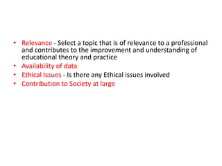 Formulation of the research probleme Dr. SC sharma | PPTX