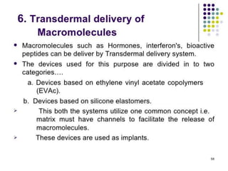 Compositon and Formulation of Transdermal drug delivery system | PPT