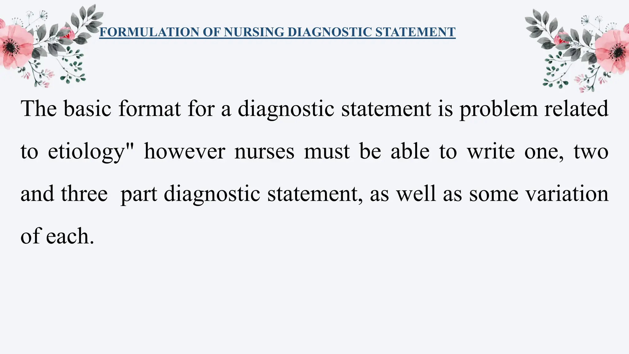 Formulation on Nursing Diagnosis pptx | PPTX