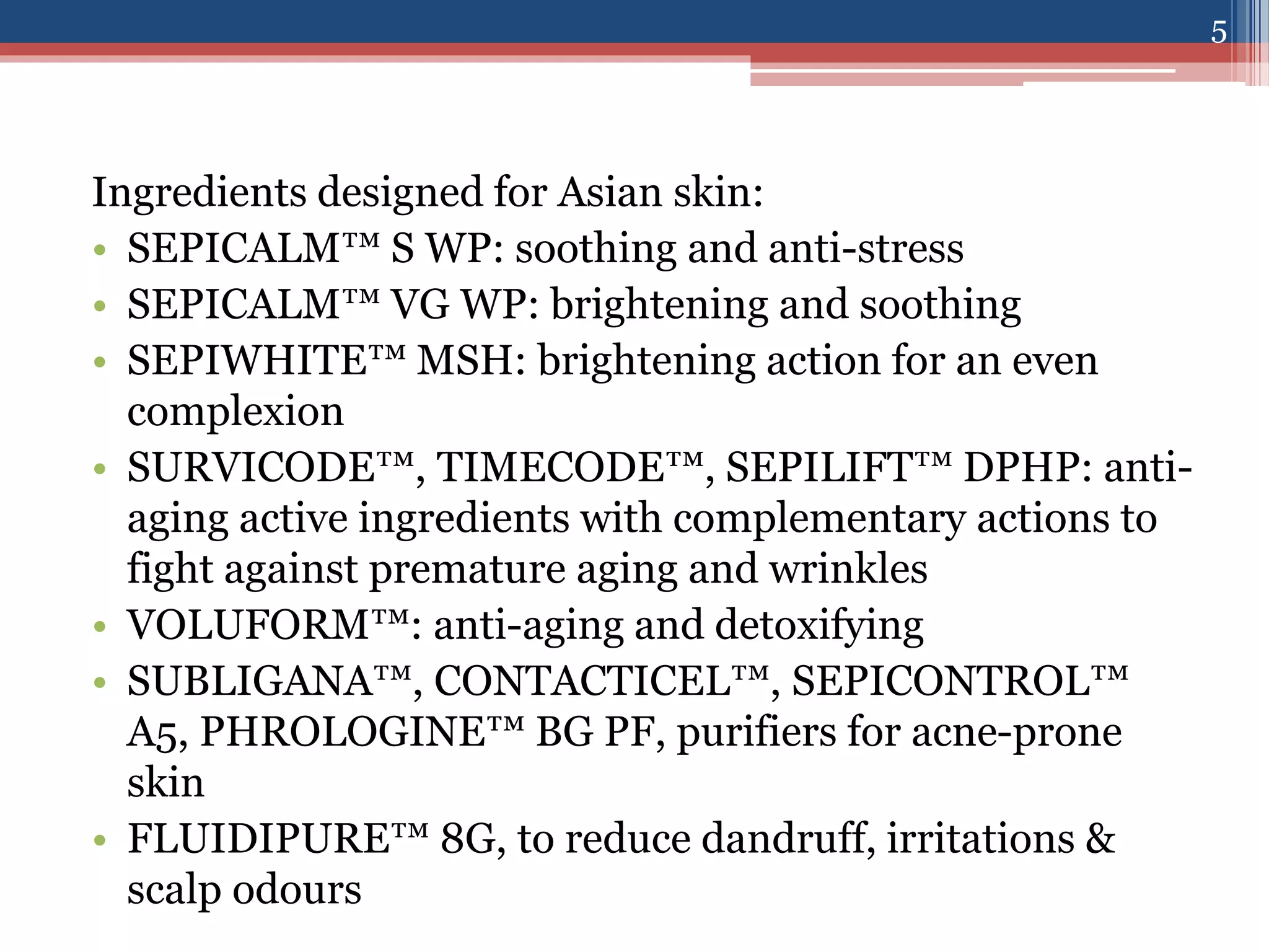Formulation requirements for ethnic needs | PPTX