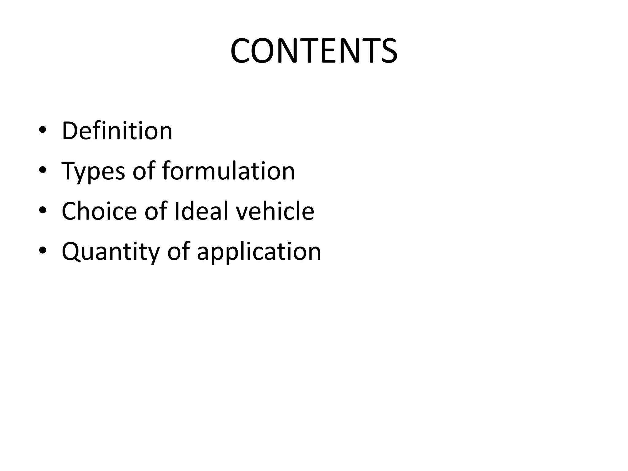 Formulations and vehicles | PPTX