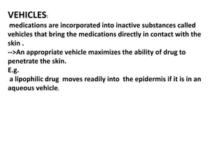 Formulations and vehicles | PPTX