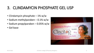 Formulations to treat acne vulgaris | PPTX