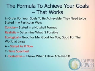 Formula to Achieve Your Goals: The Secret of Reverse Engineering- Live ...