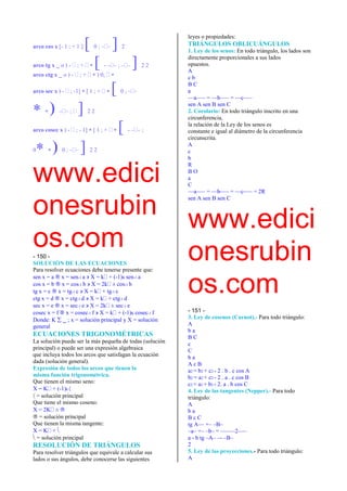 FÓRMULAS TRIGONOMÉTRICAS | DOCX