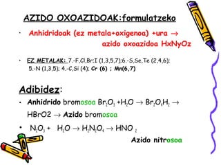Formulazio ez organikoa | PPT
