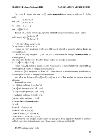 Formule algebra viorel ignatescu | PDF