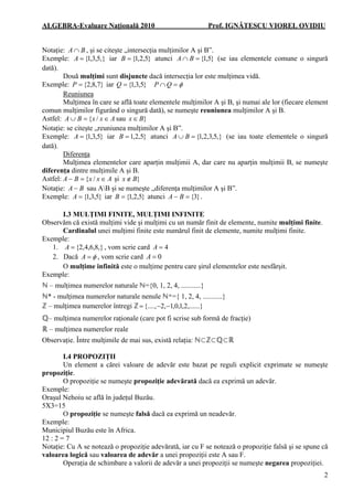 Formule algebra viorel ignatescu | PDF