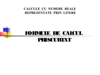 Formule calcul prescurtat VII-VIII | PPS