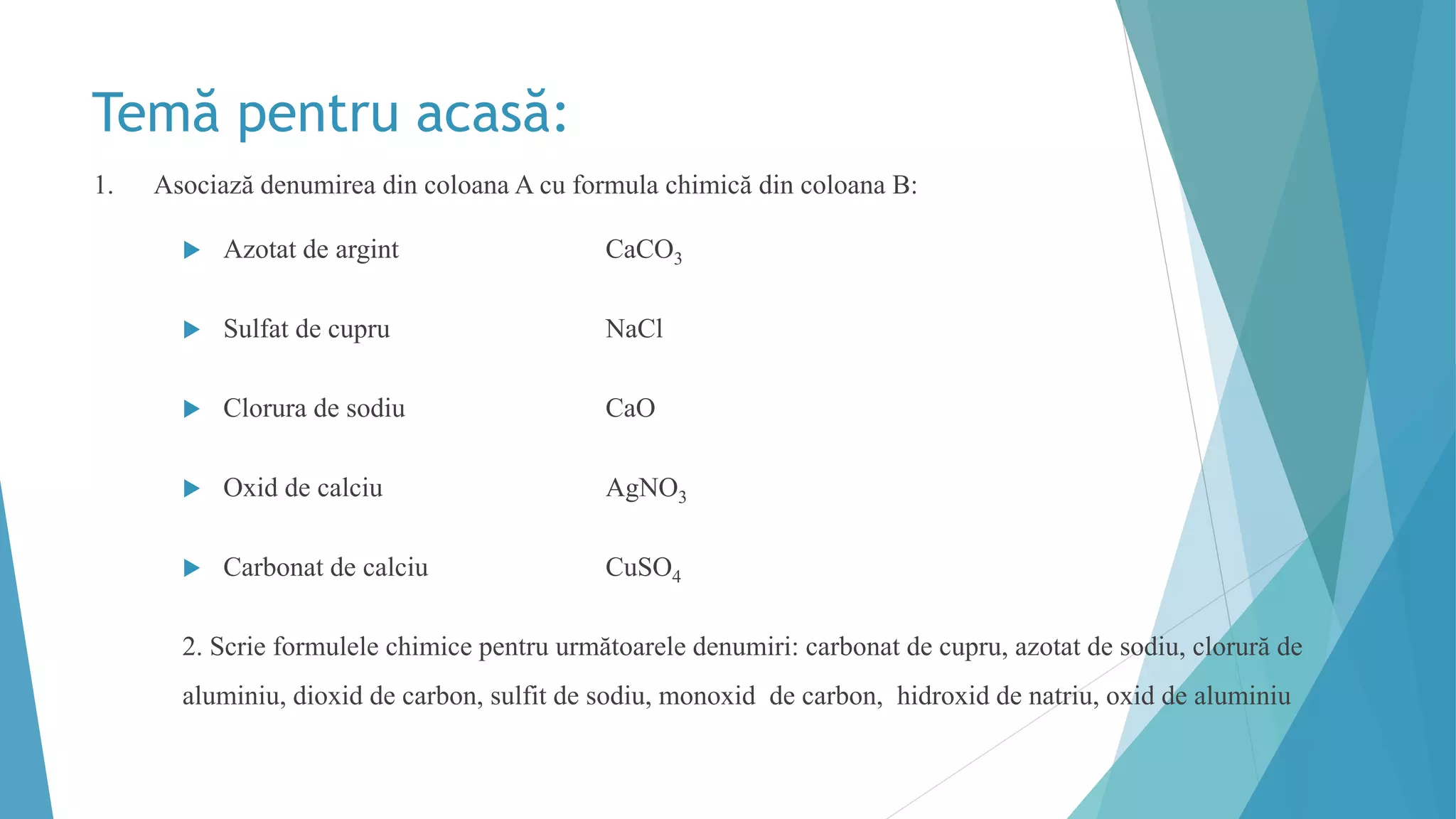 Formule chimice | PPT