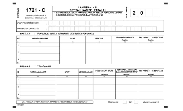 Formulir 1721-spt-tahunan-p ph-21 | PDF