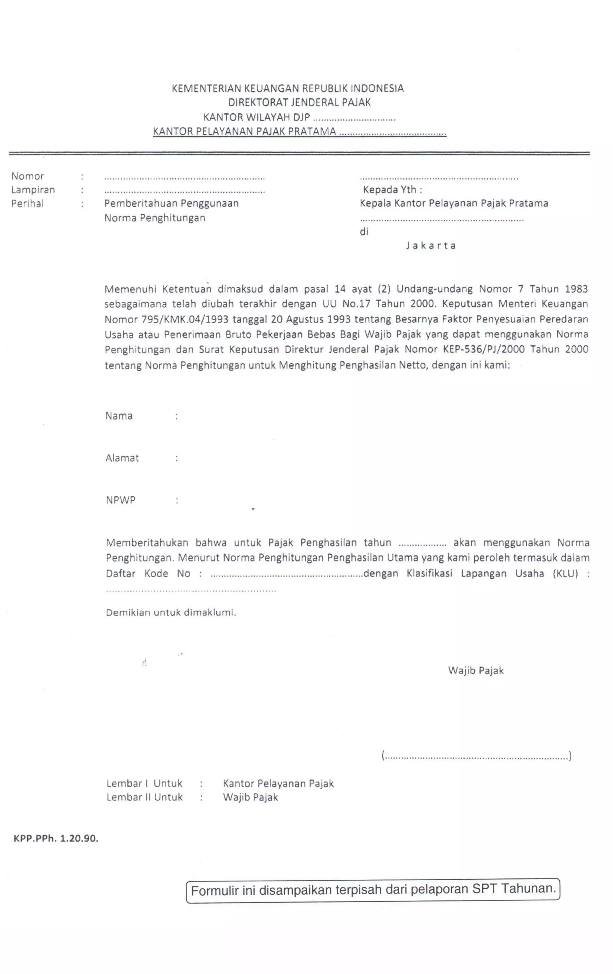 Formulir form spt tahunan op orang pribadi 1770 | PDF