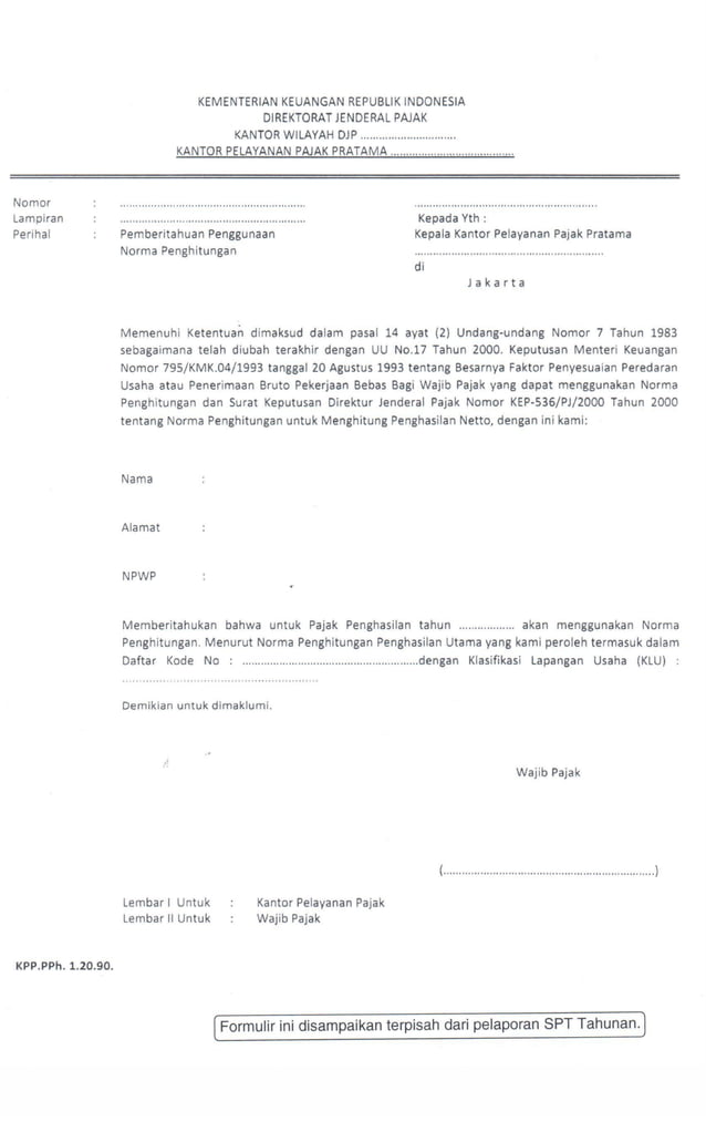 Formulir form spt tahunan op orang pribadi 1770 | PDF