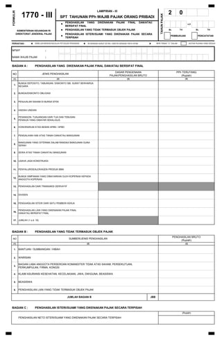 Formulir form spt tahunan op orang pribadi 1770 | PDF