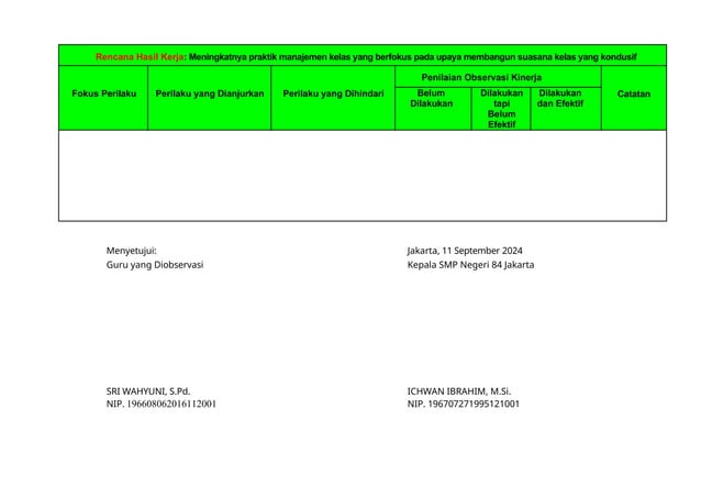 FORMULIR A-B_PRA & PERSIAPAN OBSERVASI (KETERATURAN SUASANA KELAS)_SRI WAHYUNI.docx