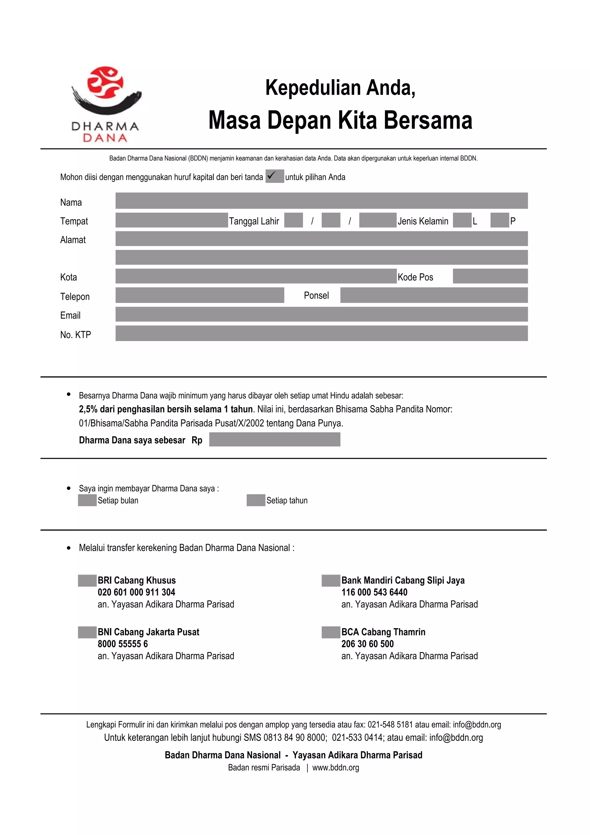 Formulir BDDN excel 2011 | XLS