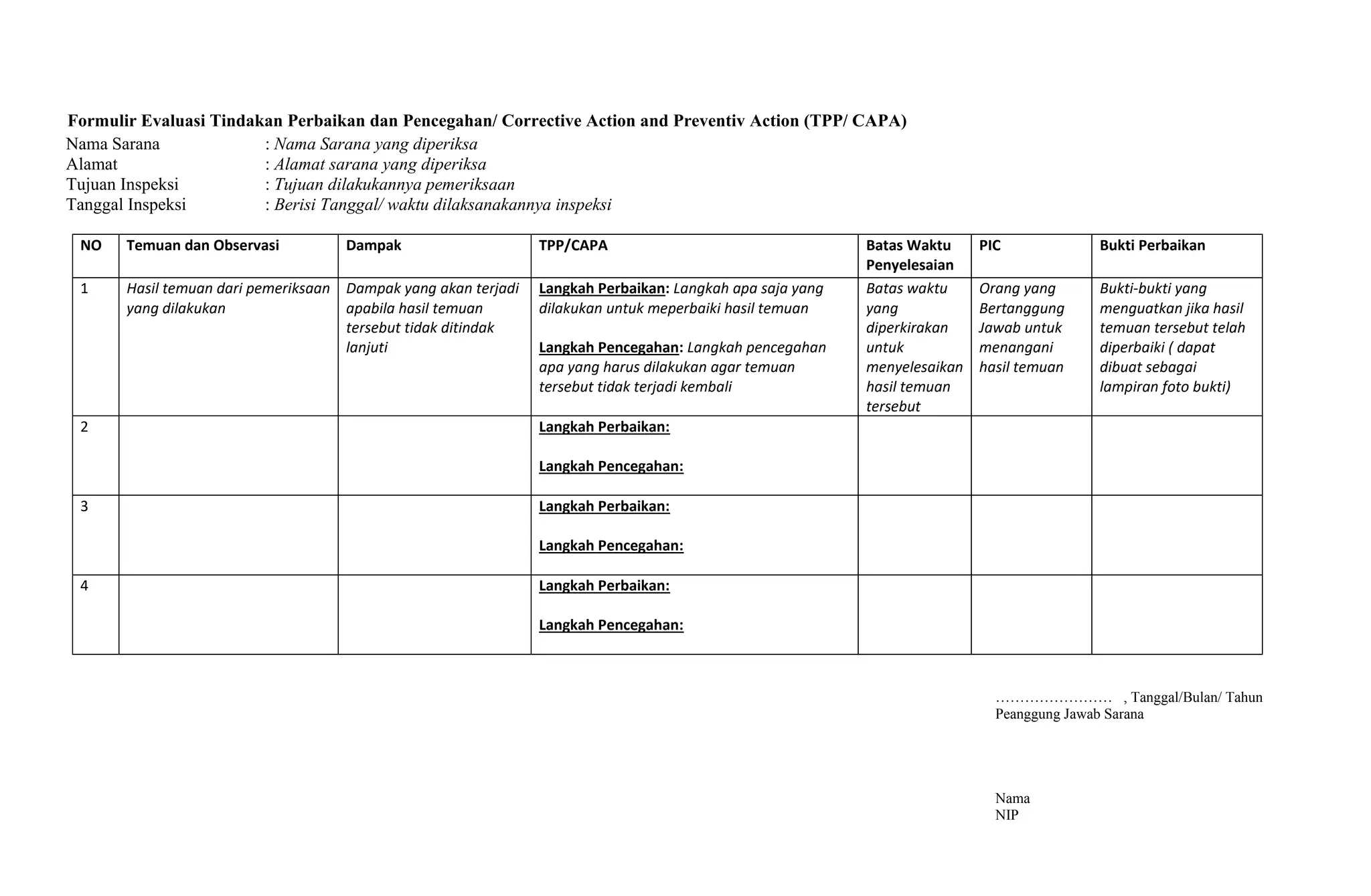 Formulir Evaluasi Tindakan Perbaikan dan Pencegahan.pdf
