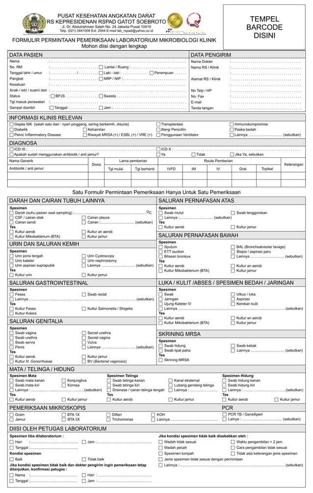 Formulir mikrobiologi | PDF