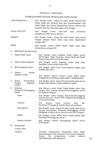 NPWP&NPPKP ::: Formulir pengukuhan pkp per 20 2013 | PDF