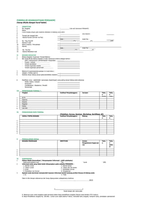 Formulir persakmi sumut | PDF