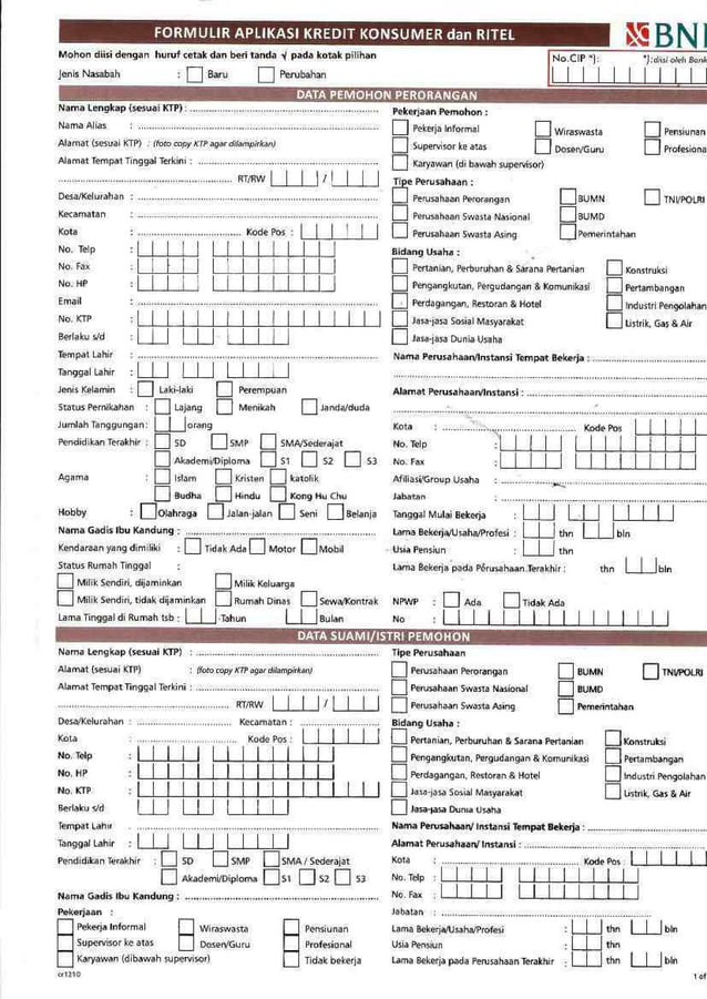 Formulir pinjaman | PDF