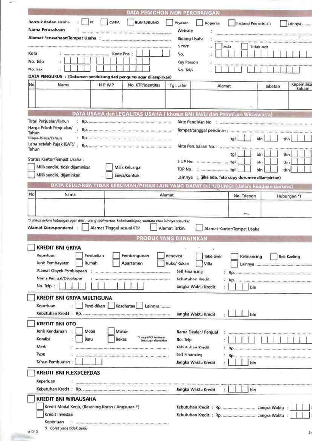 Formulir pinjaman | PDF