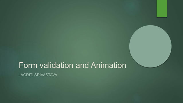 Form validation and animation | PPT Form validation and animation | PPT