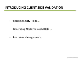 Form validation client side | PPT