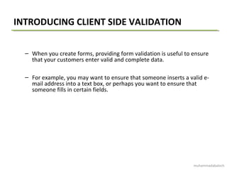 Form validation client side | PPT