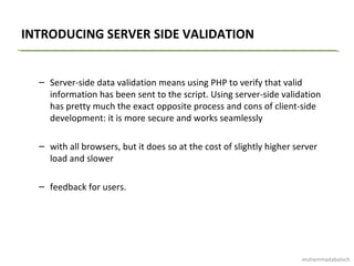 Form validation server side | PPT