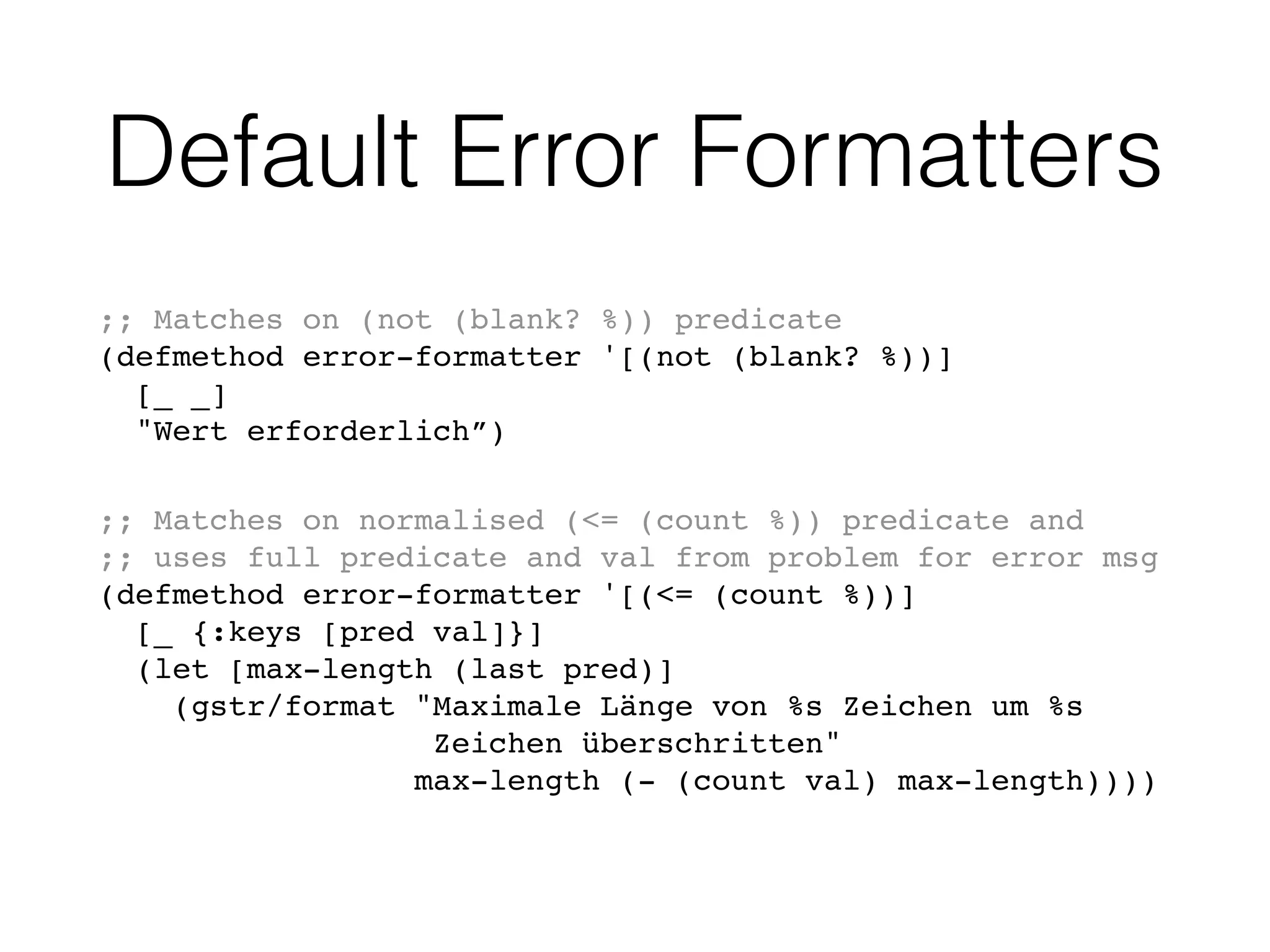 Form Validation with Clojure Spec | PPT
