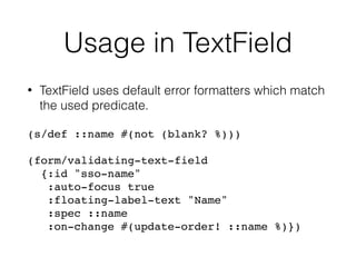 Form Validation with Clojure Spec | PPT