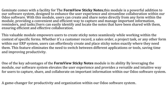 Formview Sticky Notes | PPT