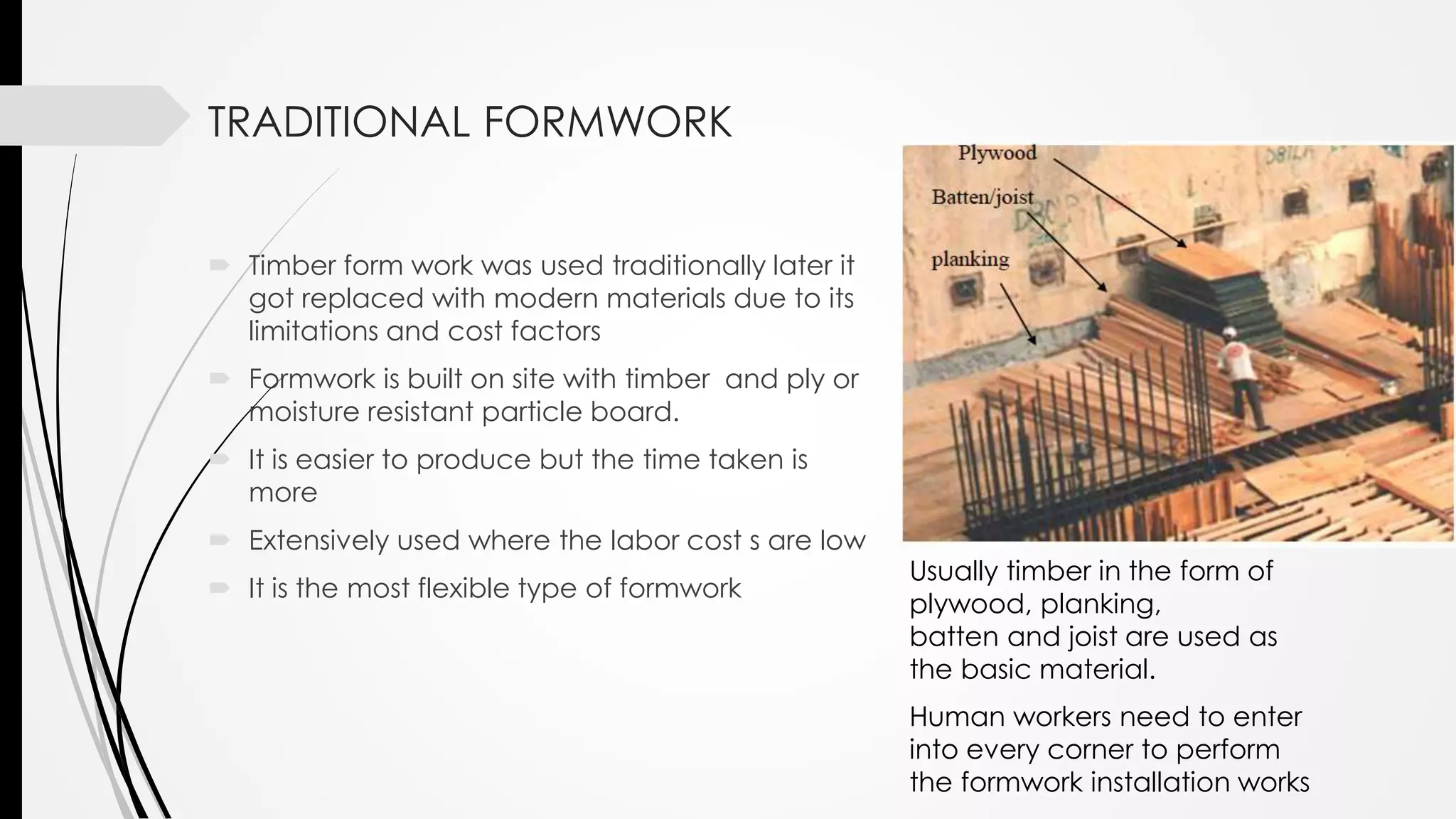 Formwork construction in structures | PPTX