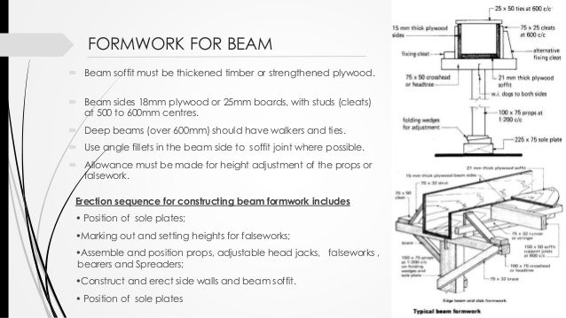 Formwork construction in structures